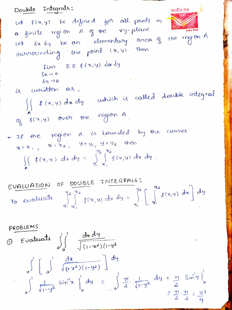 Double Integral | PDF