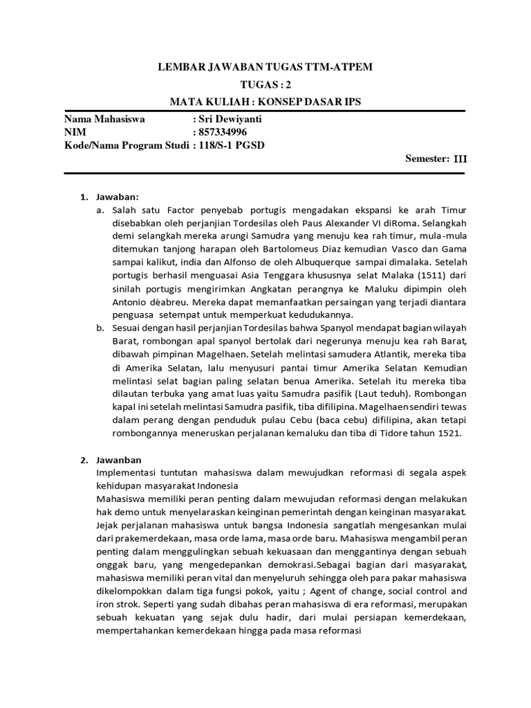 TTM 2 - SRI DEWIYANTI - KonsepDasarIPS | PDF