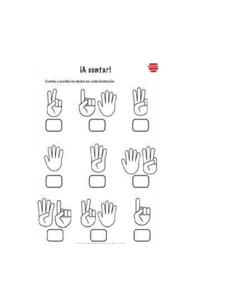 Cuenta y Escribe Los Dedos | PDF