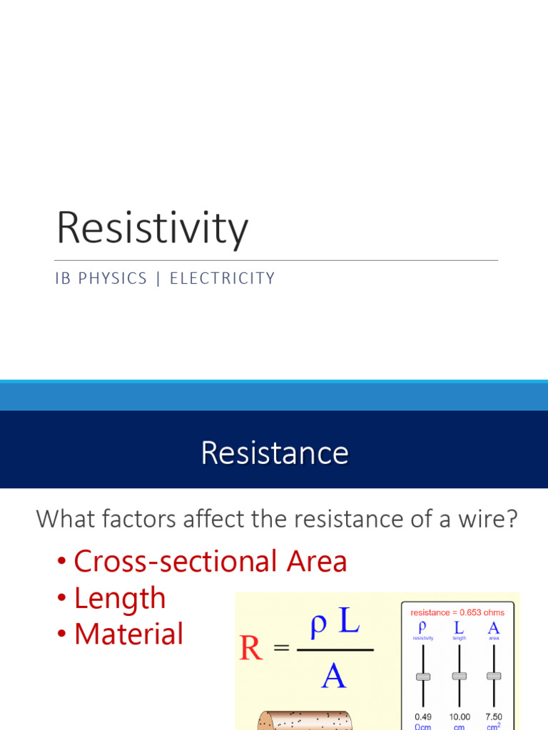 Electricity 3 Resistivity Complete | PDF | Electrical Resistance And ...