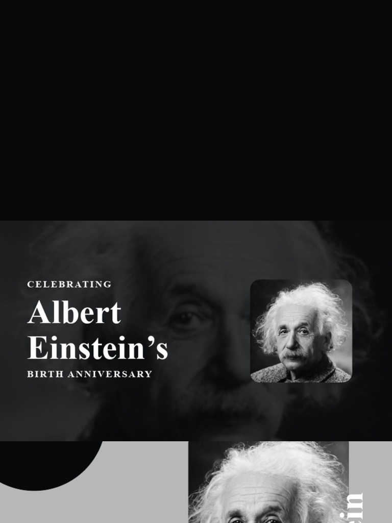 Albert Einstein PowerPoint Morph Animation Template Black Variant | PDF