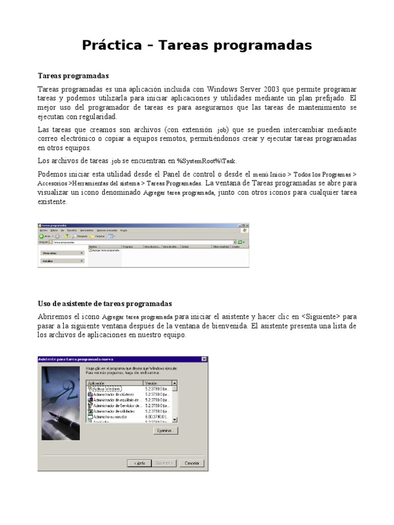 Práctica - Tareas Programadas | PDF | Ventana (informática) | Point and Click
