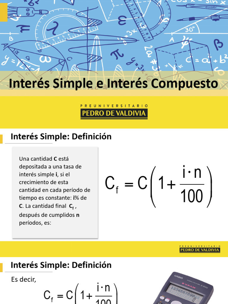 Interés Simple y Compuesto: Definiciones y Ejemplos | PDF | Interés ...