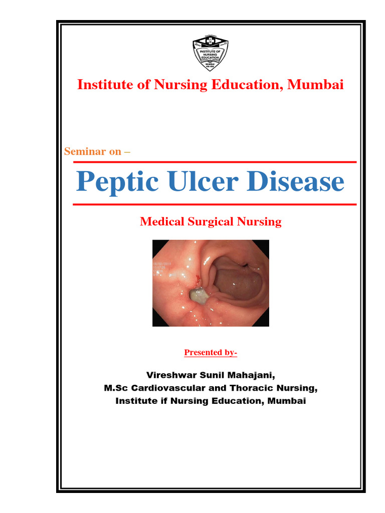 Peptic Ulcer Diseases | Download Free PDF | Nonsteroidal Anti ...
