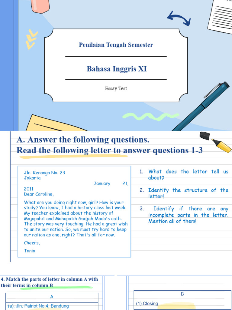 Soal PTS BING XI Ok | PDF