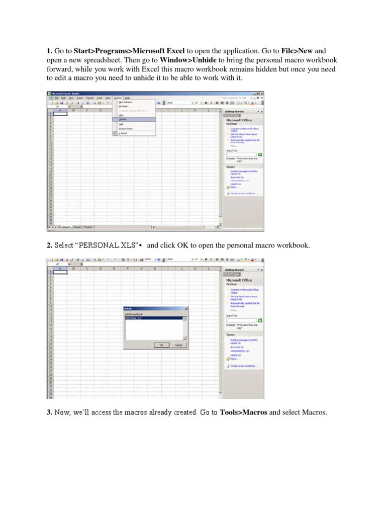 Visual Basic For Macros | PDF | Macro (Computer Science) | Microsoft Excel