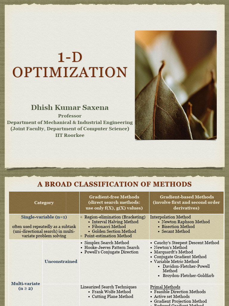 1D Methods | PDF | Applied Mathematics | Algorithms