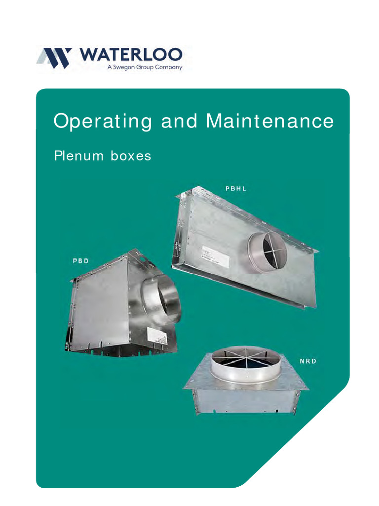 Waterloo - Plenum Boxes Installation and Maintenance | PDF | Equipment ...