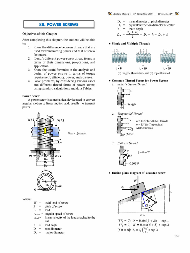 MD1 08B Power Screws June 2023 | PDF