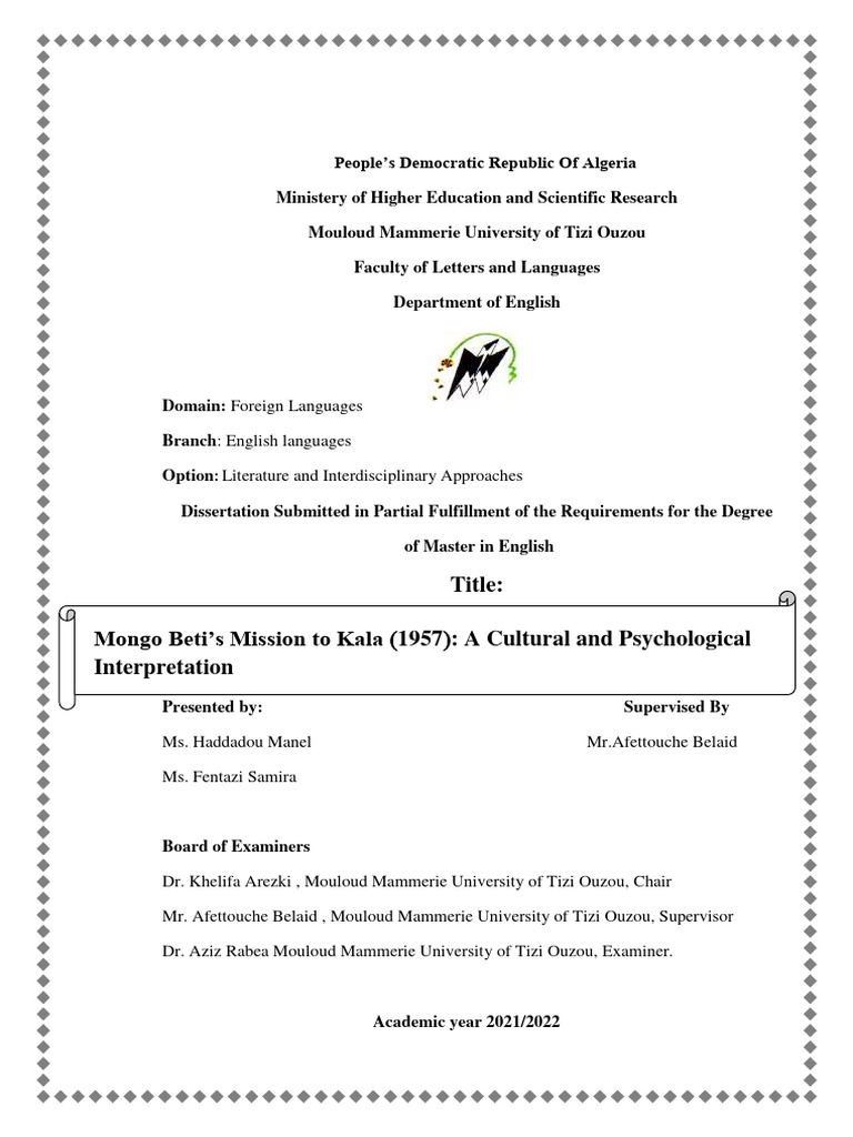 Mission To Kala Notes | PDF | Liberal Arts Education