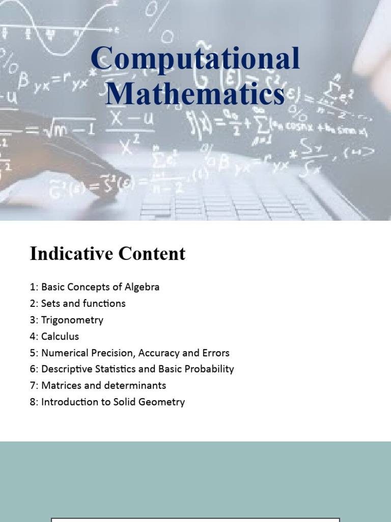 Computational Mathematics | Download Free PDF | Set (Mathematics) | Function (Mathematics)