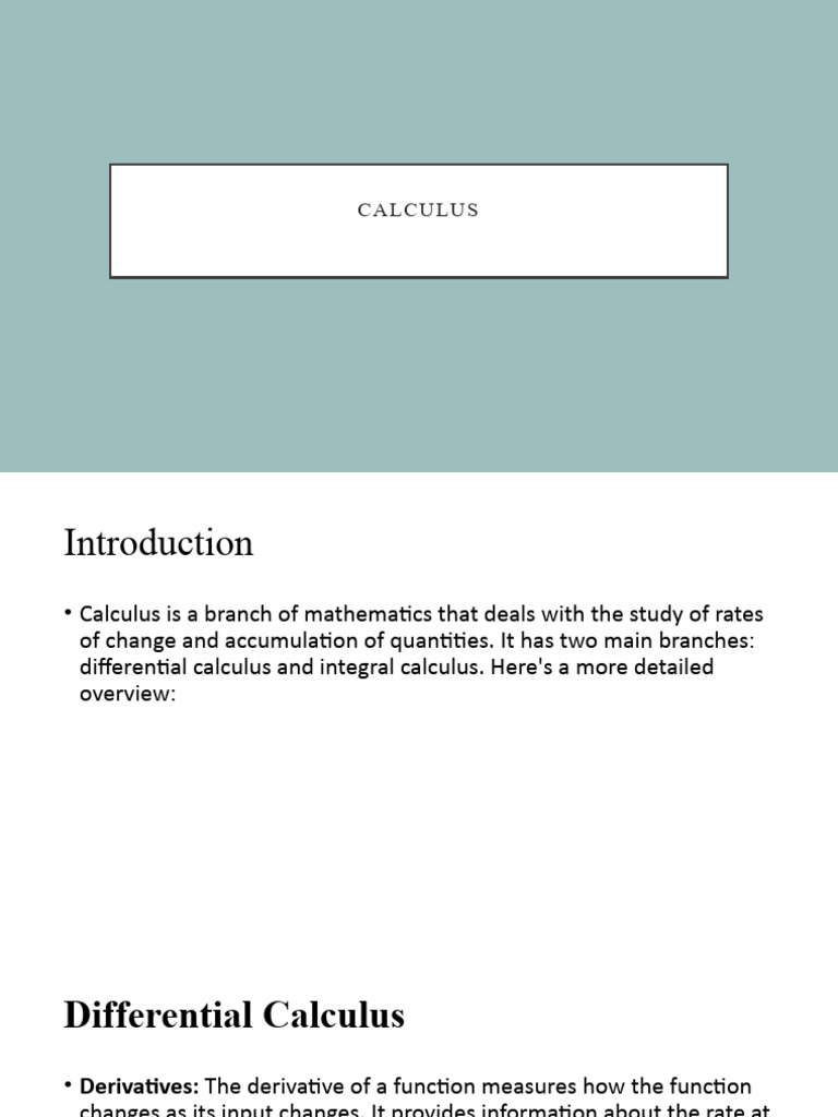 Calculus | Download Free PDF | Derivative | Calculus