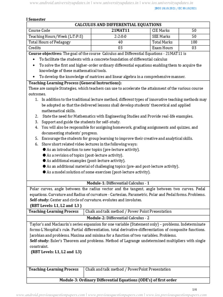 21mat11 2 | PDF | Ordinary Differential Equation | Equations