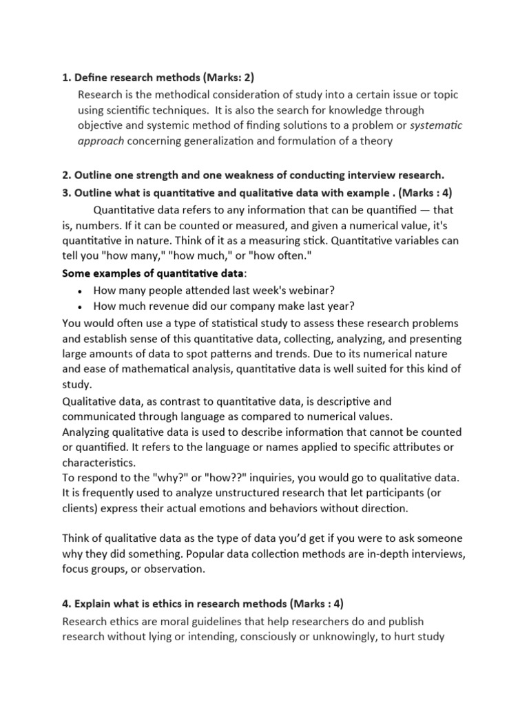 Research Method | PDF | Quantitative Research | Questionnaire