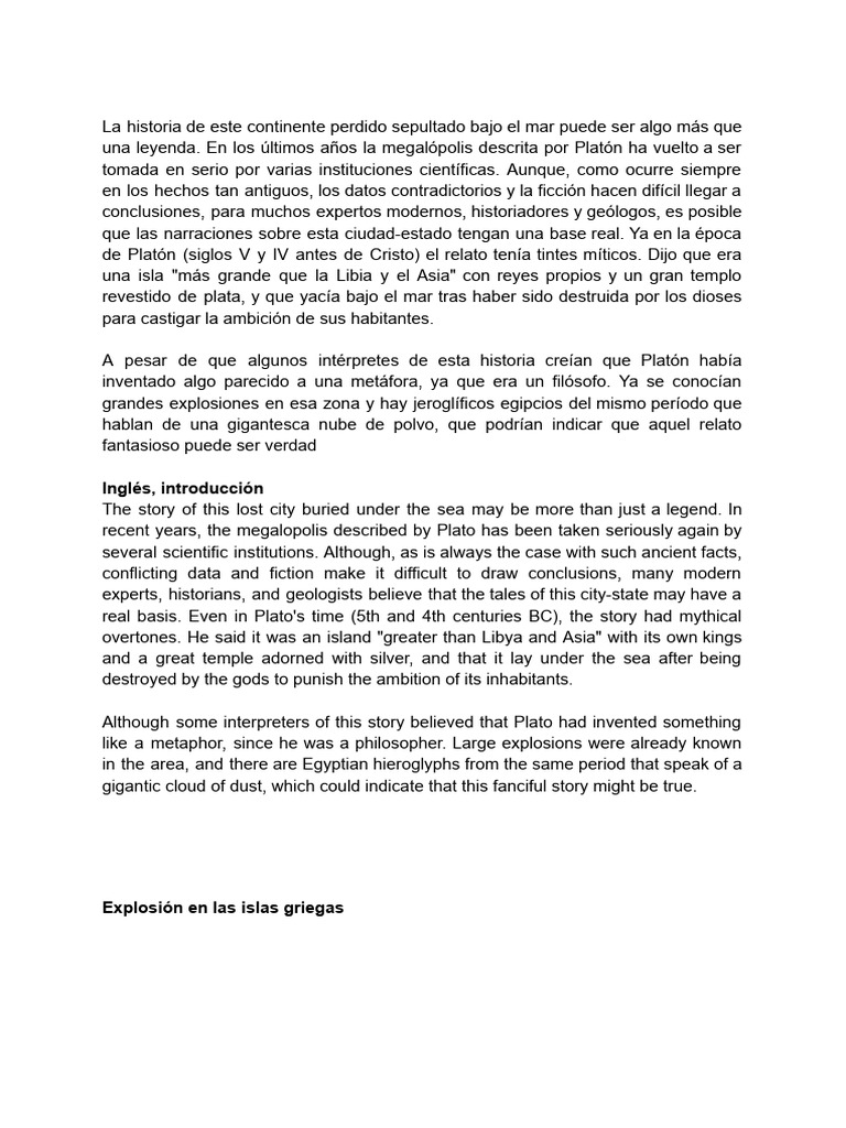 Atlantis | PDF | Atlantis | Platón