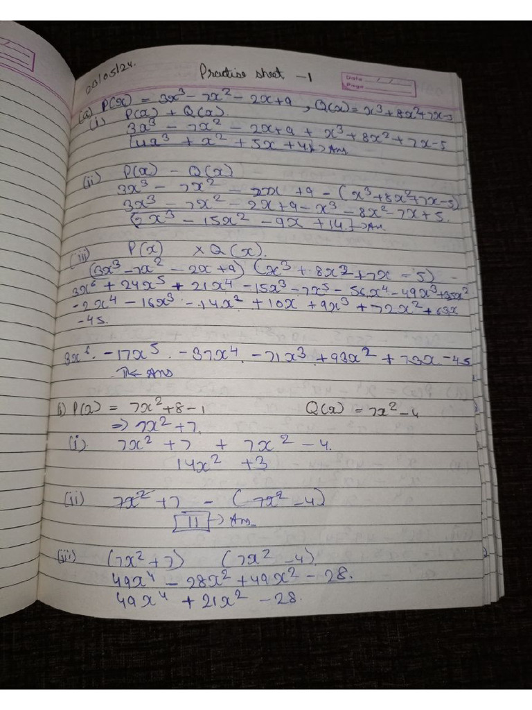 Questions of Practise Sheet 1 To 4 (Hardik Agrawal) | PDF