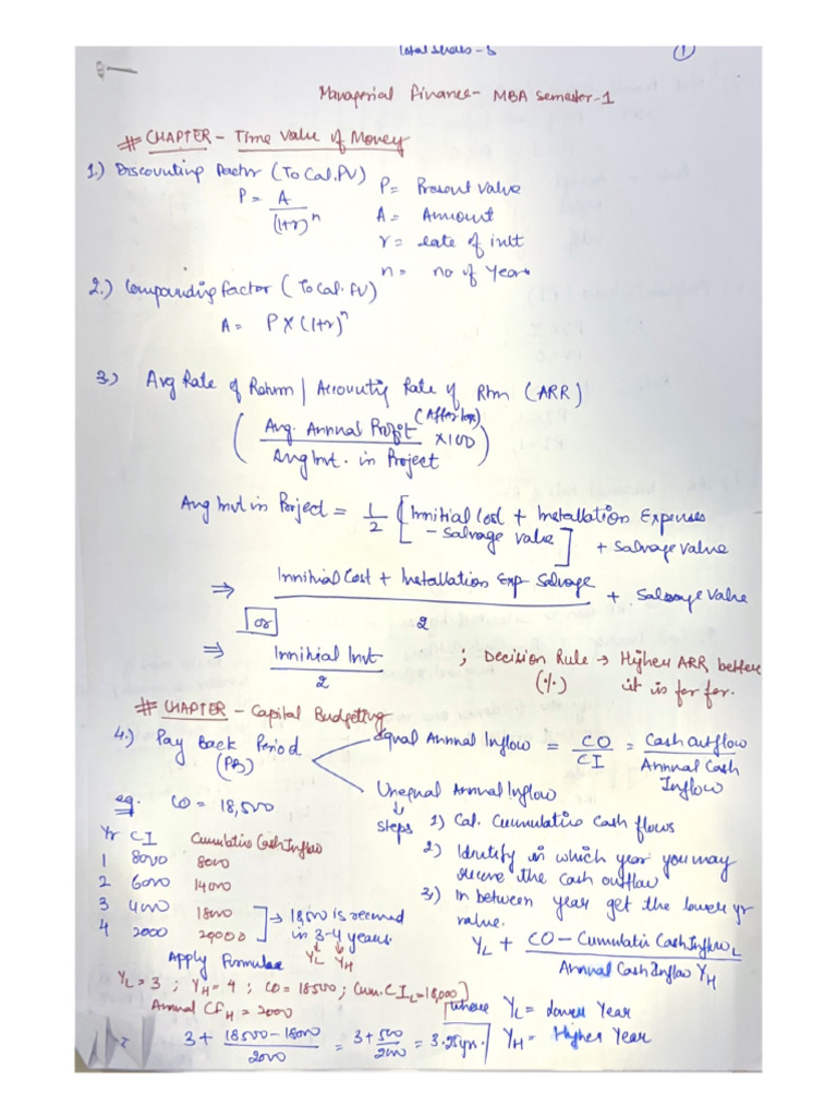 Corpfin Cheat Sheet | PDF