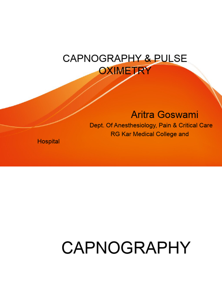 Capnography, Pulse Oximetry and Blood Pressure Monitoring | PDF ...