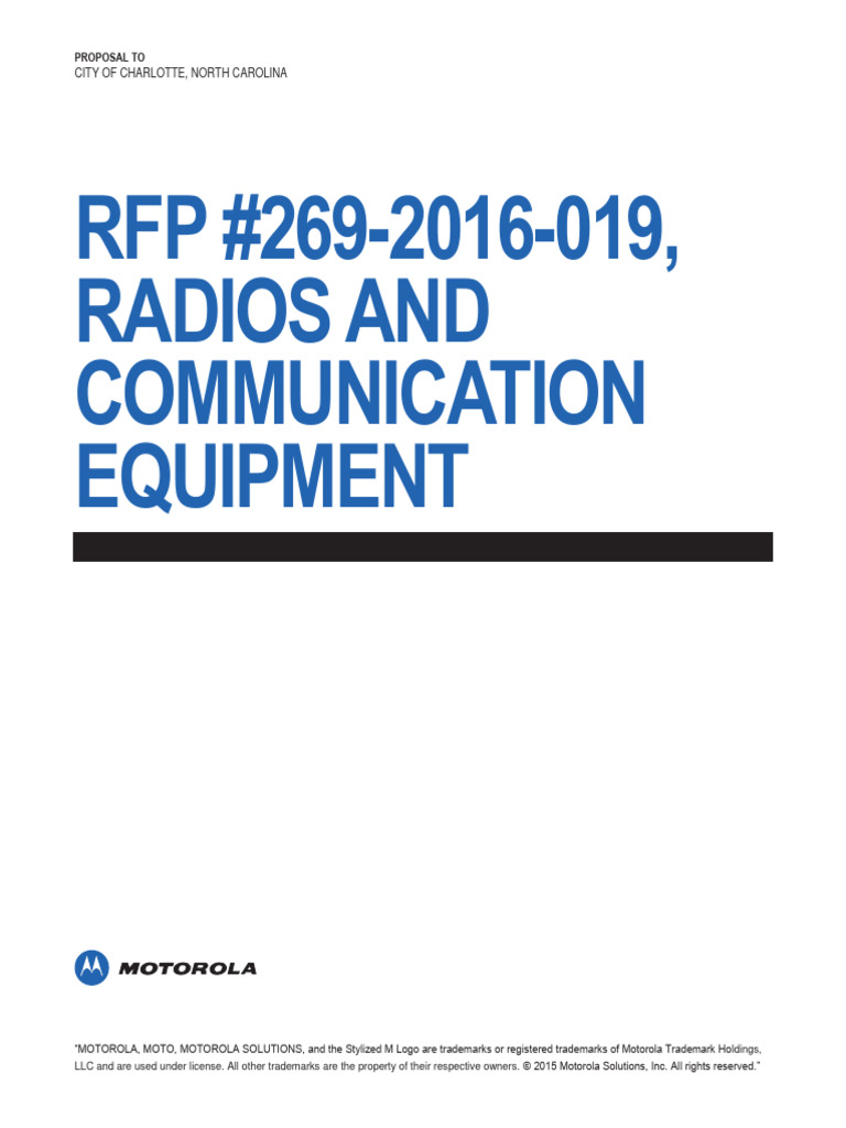 Motorola Proposal 269 2016 019 | PDF | Radio | Very High Frequency