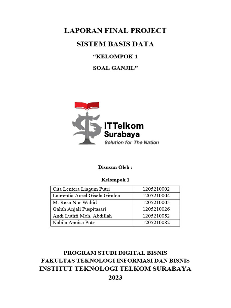 Laporan FP Sistem Basis Data | PDF