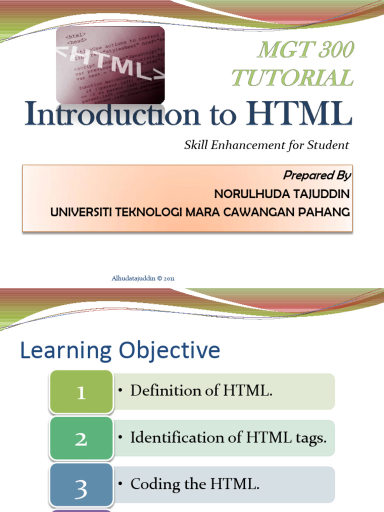 Tutorial Html Coding Nht Pdf Html Html Element