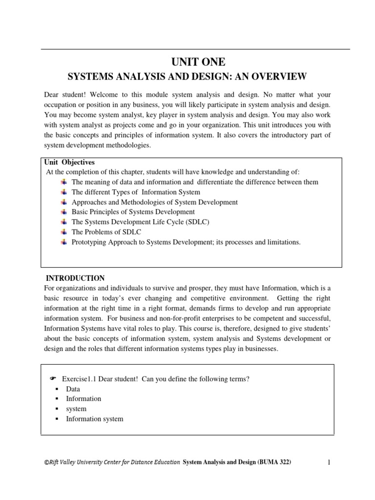 System Analysis and Design | PDF | Information System | System
