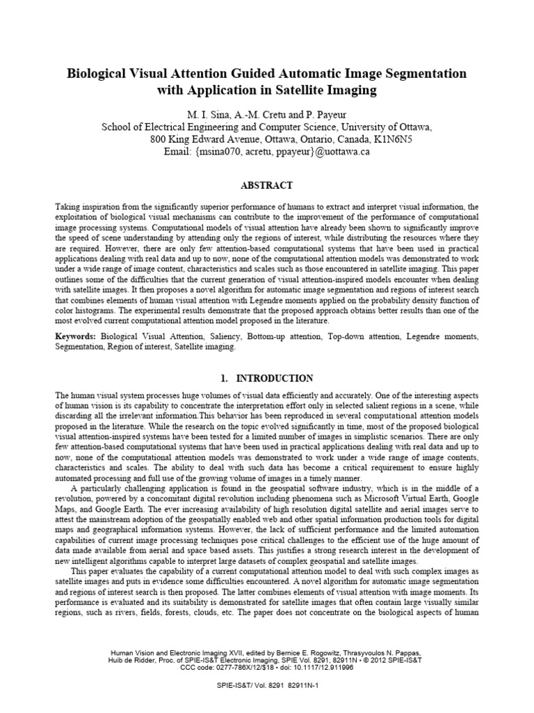 Biological Visual Attention Guided Automatic Image 4s8k2op8ev | PDF ...