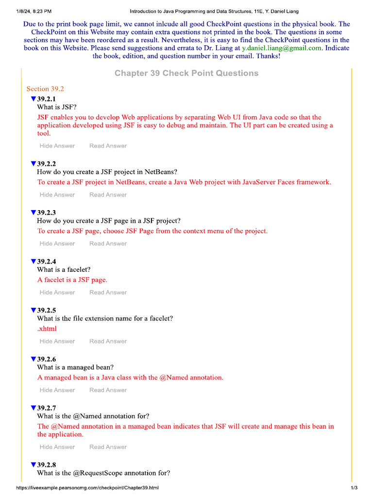 JSF Check Points | PDF