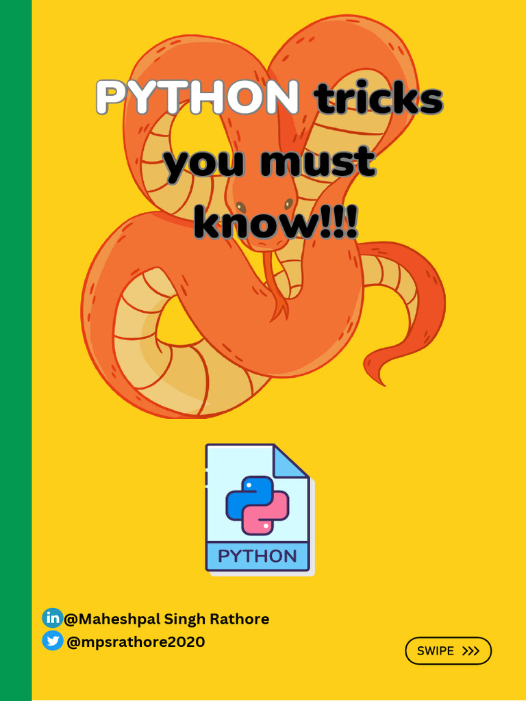 Python Tricks You Must Know | PDF | Anonymous Function | Function (Mathematics)