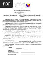 Executive Order - Barangay Council For The Protection of Children BCPC ...