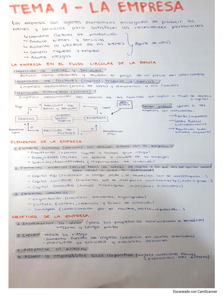 La Empresa Tema 1 | PDF