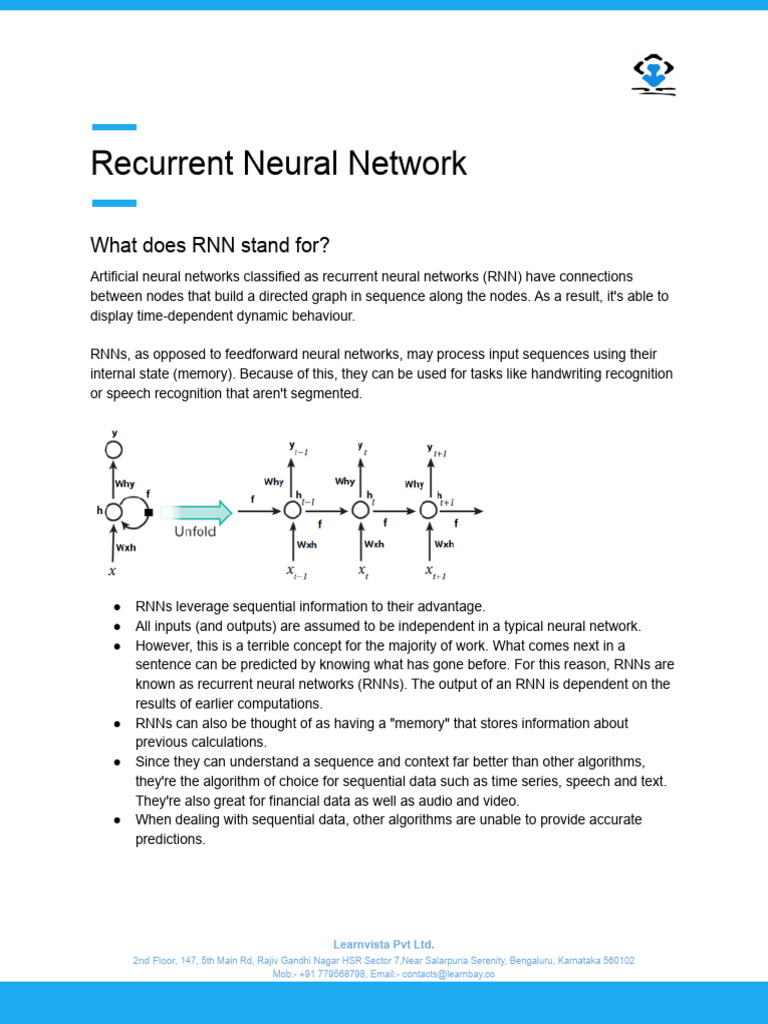 Recurrent Neural Network: What Does RNN Stand For? | PDF | Artificial Neural Network ...