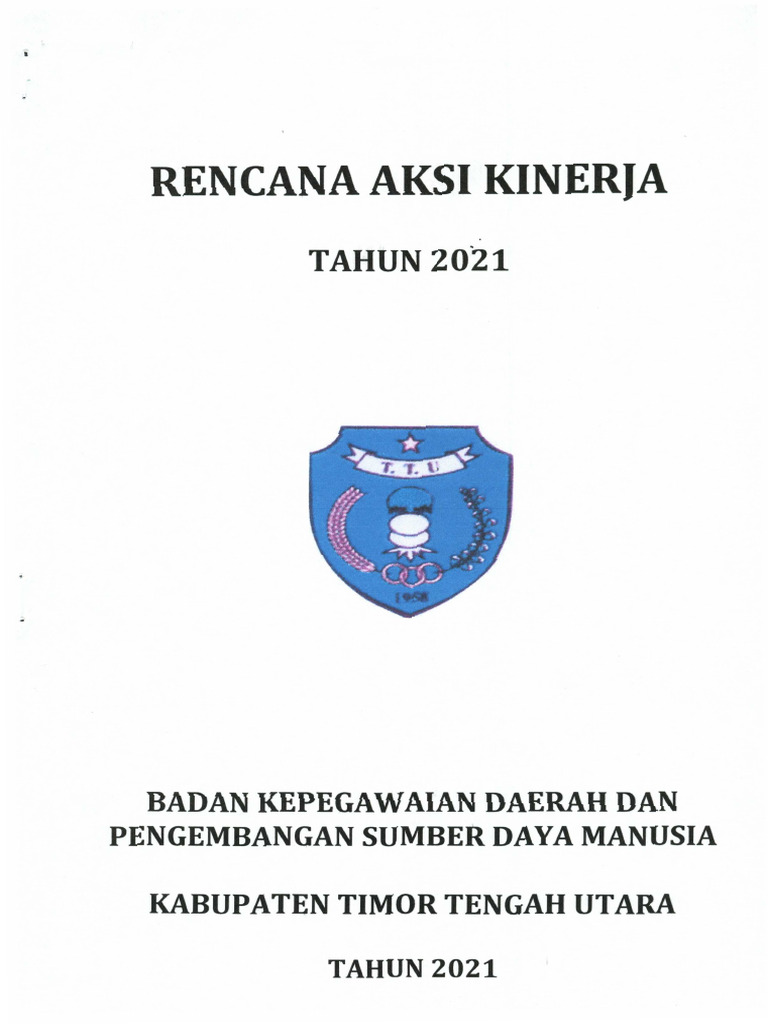 Rencana Aksi Kinerja 2021 | PDF