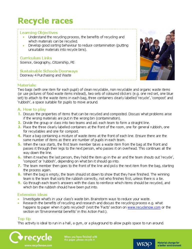 4.3 Recycle Races.d2250d55 | PDF | Recycling | Compost