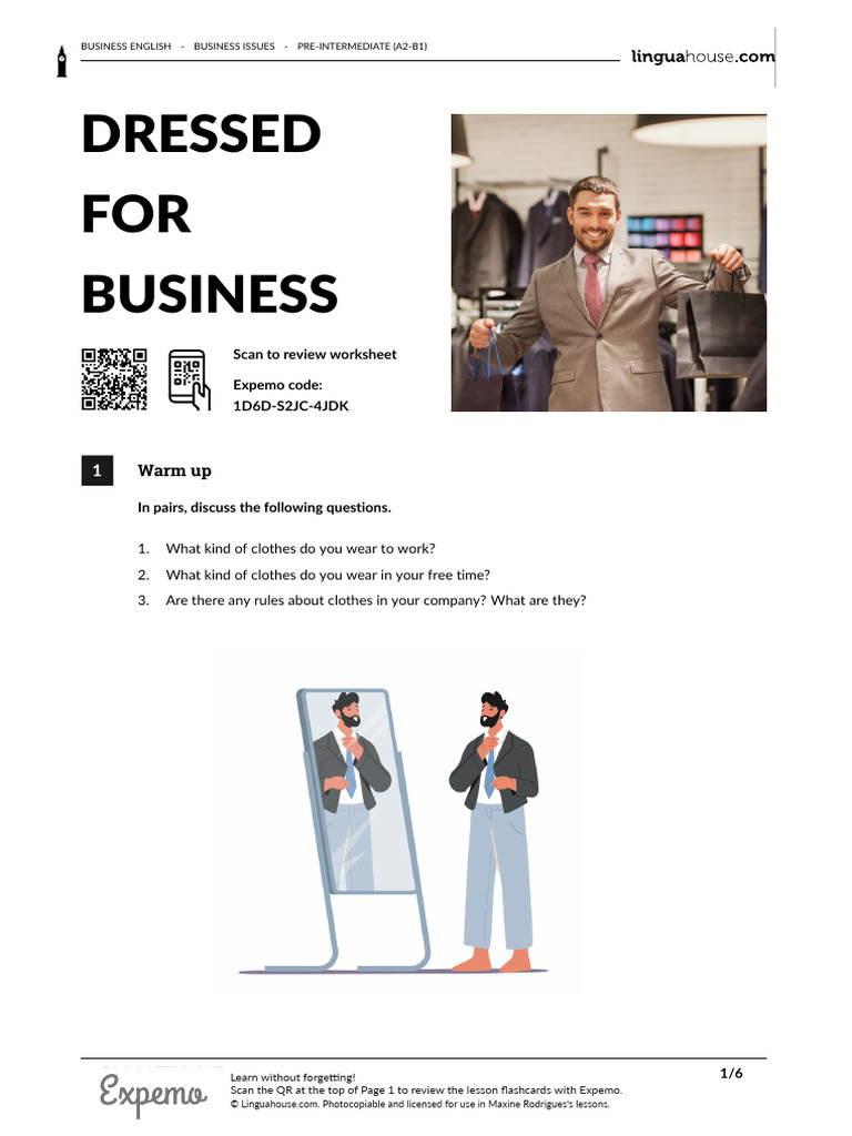 Business Dress Code Guide A2-B1 | PDF | Clothing | Fashion