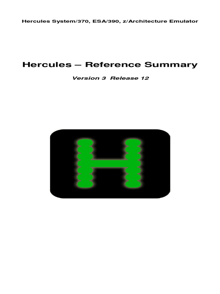 Hercules Reference Summary | PDF | Command Line Interface | Disk Storage