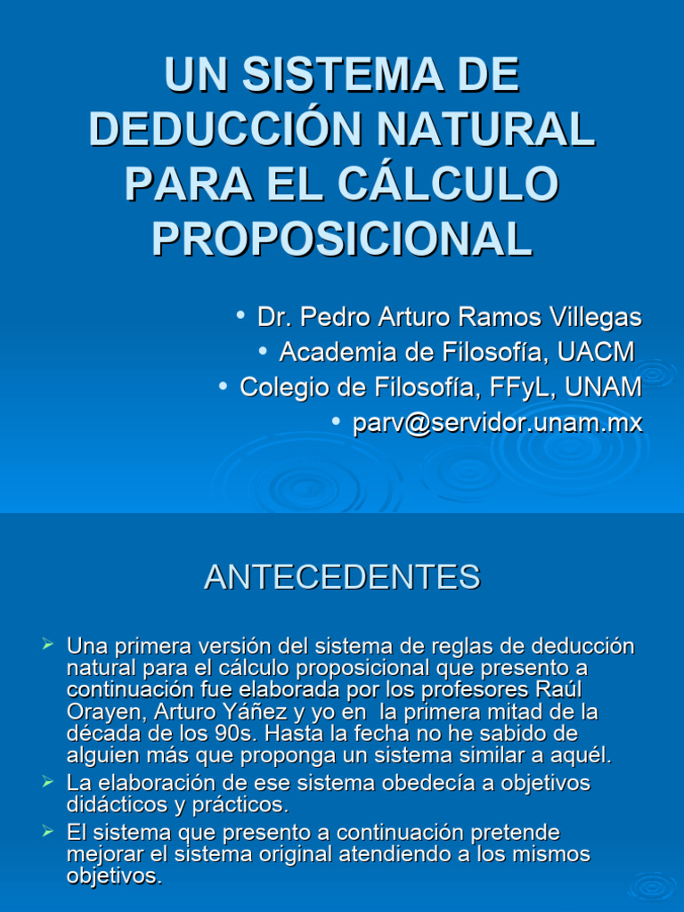 Deducción Natural en Cálculo Proposicional | PDF | Razonamiento ...
