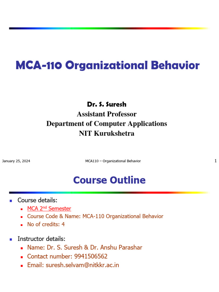 01 Introduction | PDF | Organizational Behavior | Behavior