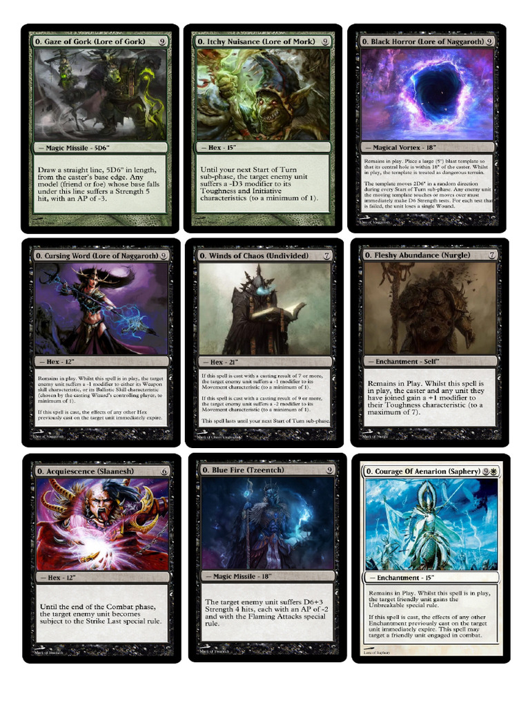 TOW Spells (Printable) | PDF