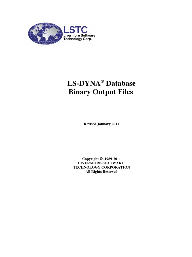 Ls Dyna Database Manual Pdf Plasticity Physics Stress Mechanics
