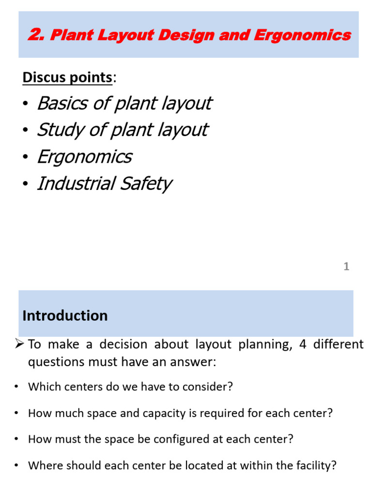 Plant Layout Design - 092631 | PDF | Human Factors And Ergonomics