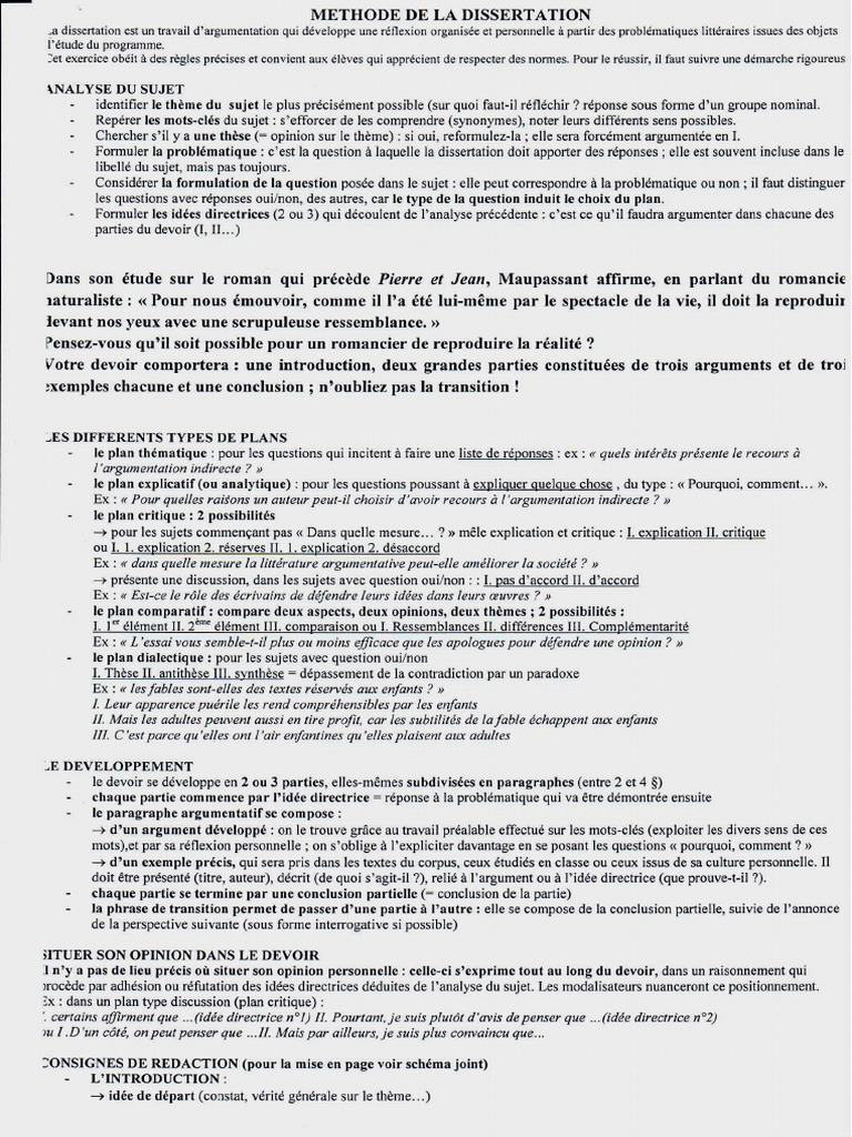 7) A) La Dissertation | PDF