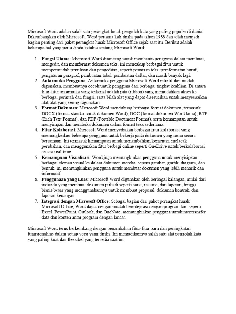 Panduan Singkat Microsoft Word | PDF