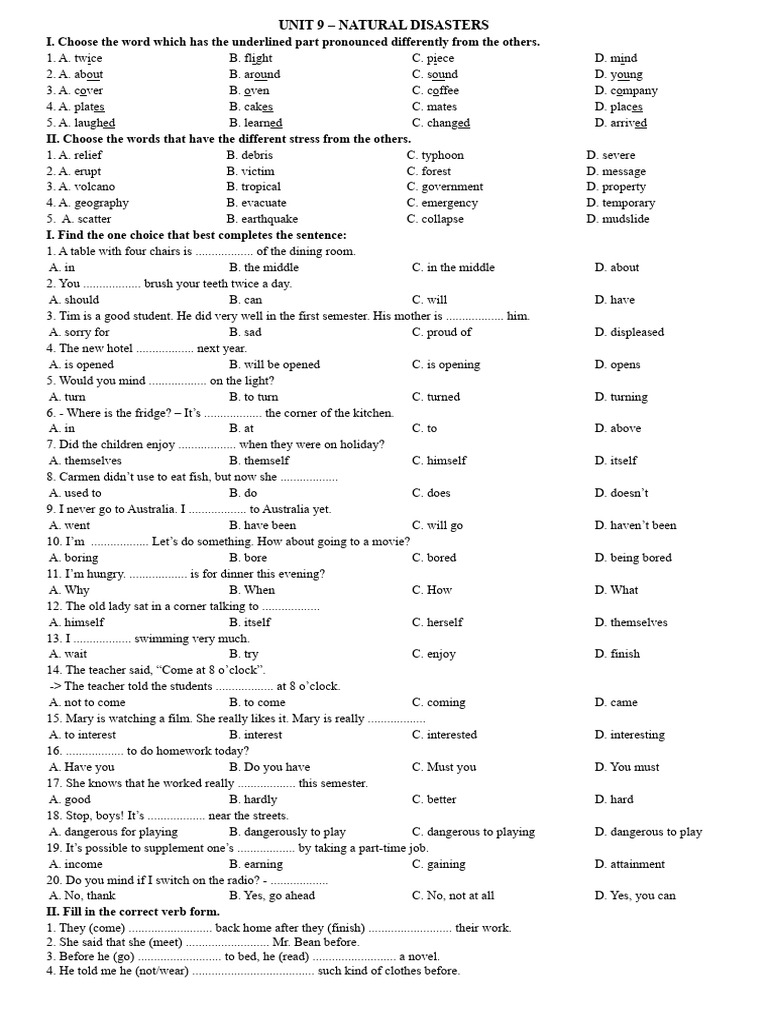 Unit 9 Natural Disasters | Download Free PDF | Desert | Earth Sciences