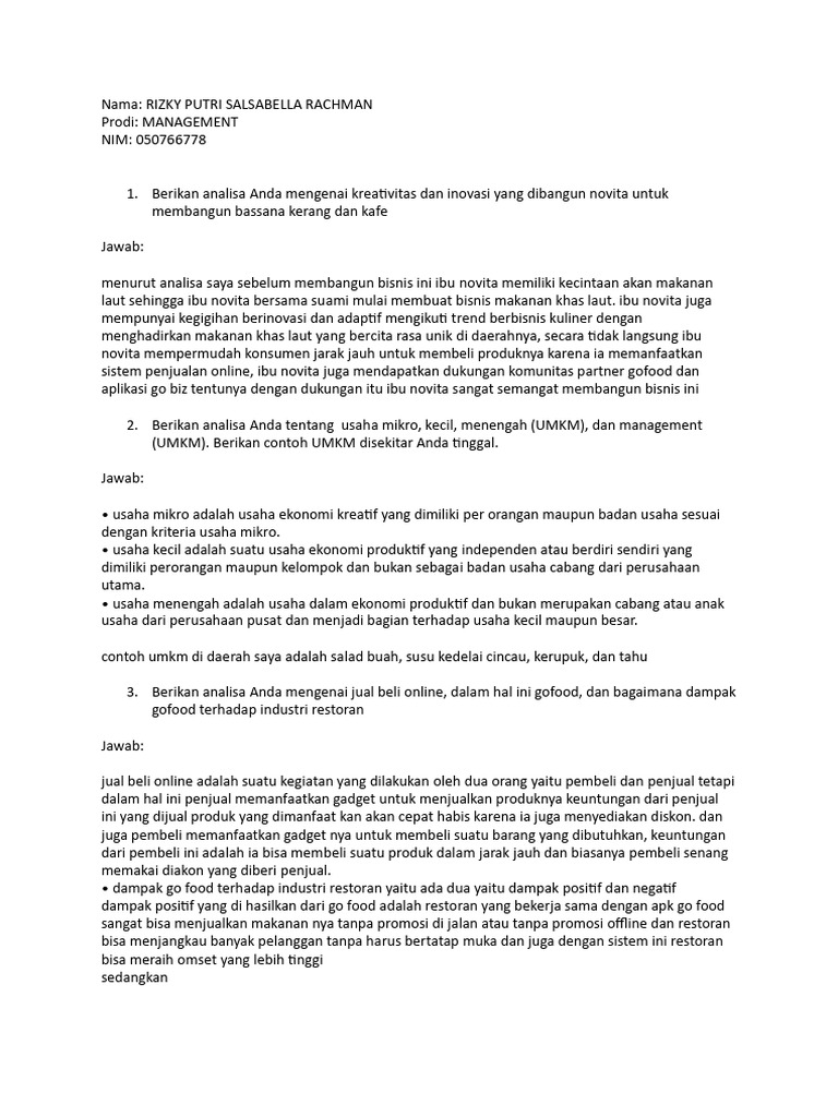 Management Tugas 1 | PDF