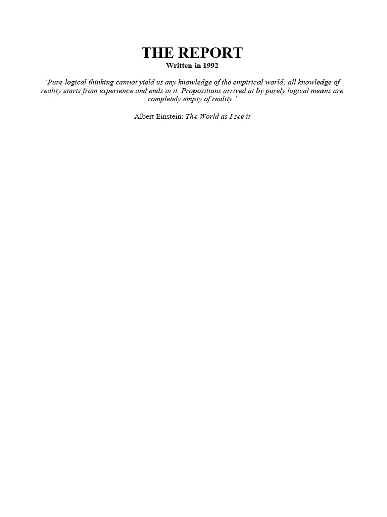 The Report | PDF | Earth | Atmosphere Of Earth