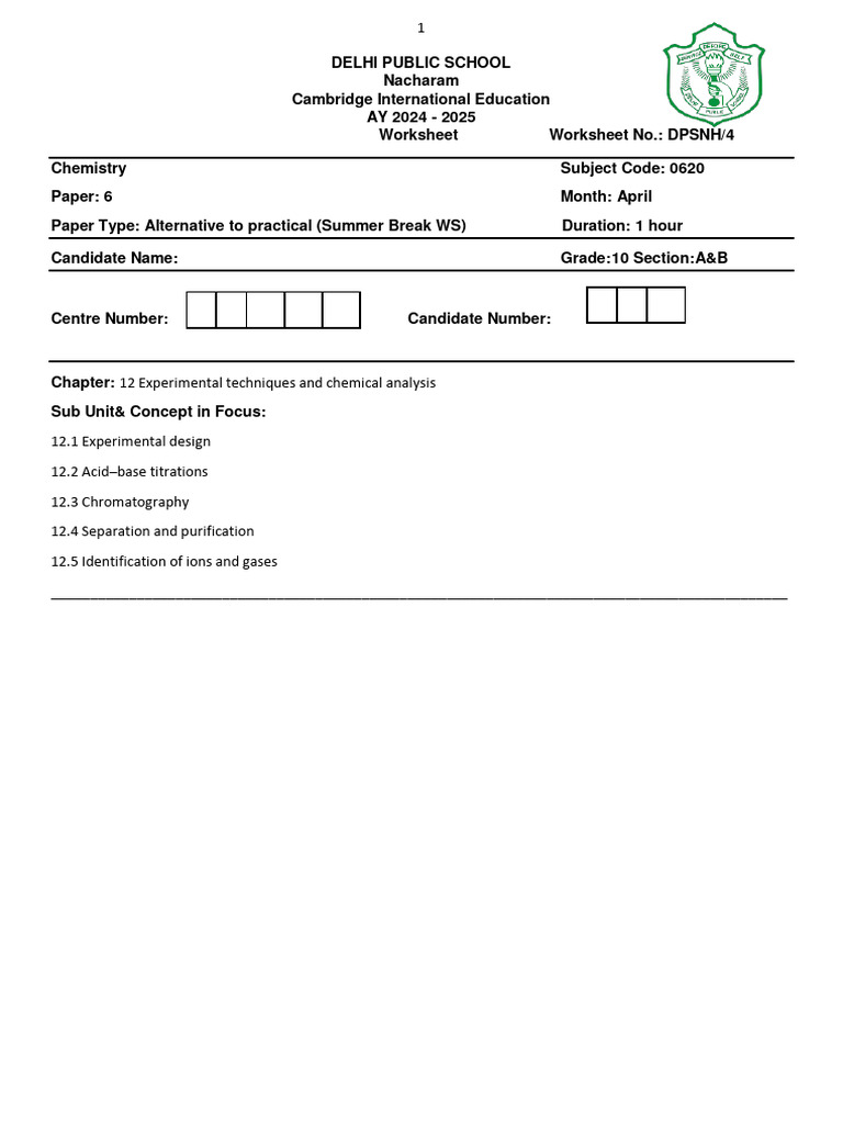 Worksheet ATP 4 | PDF | Sodium Bicarbonate | Bicarbonate