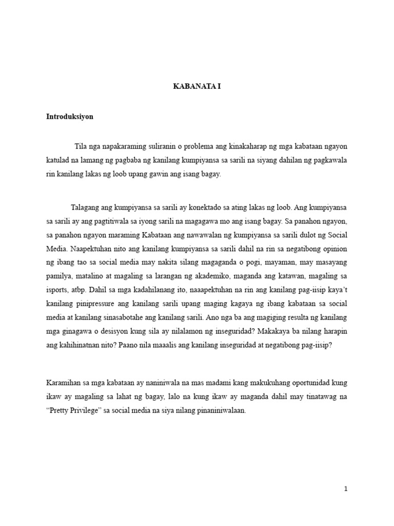 Kabanata 1-5 | PDF