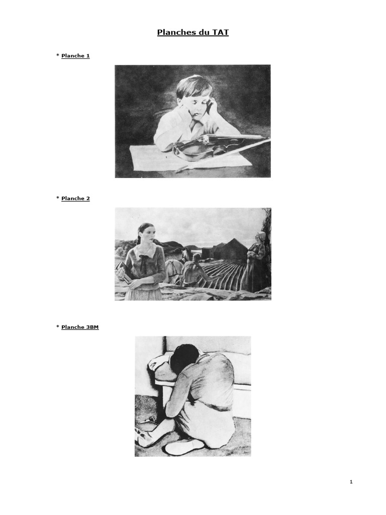 Planches de TAT | PDF