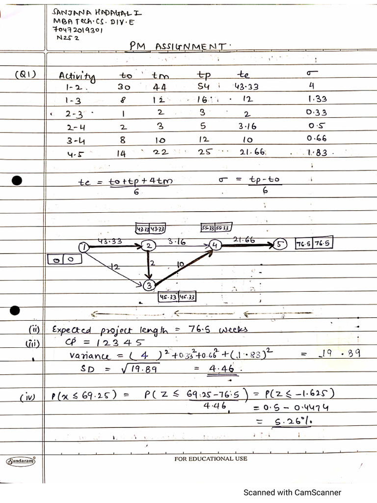 PM Assignment (N252) | PDF